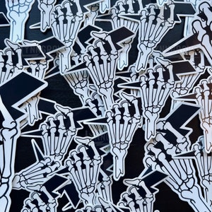 Skeleton Hand Lightning Bolt Sticker - Lineman Sticker Hard Hat Sticker ...