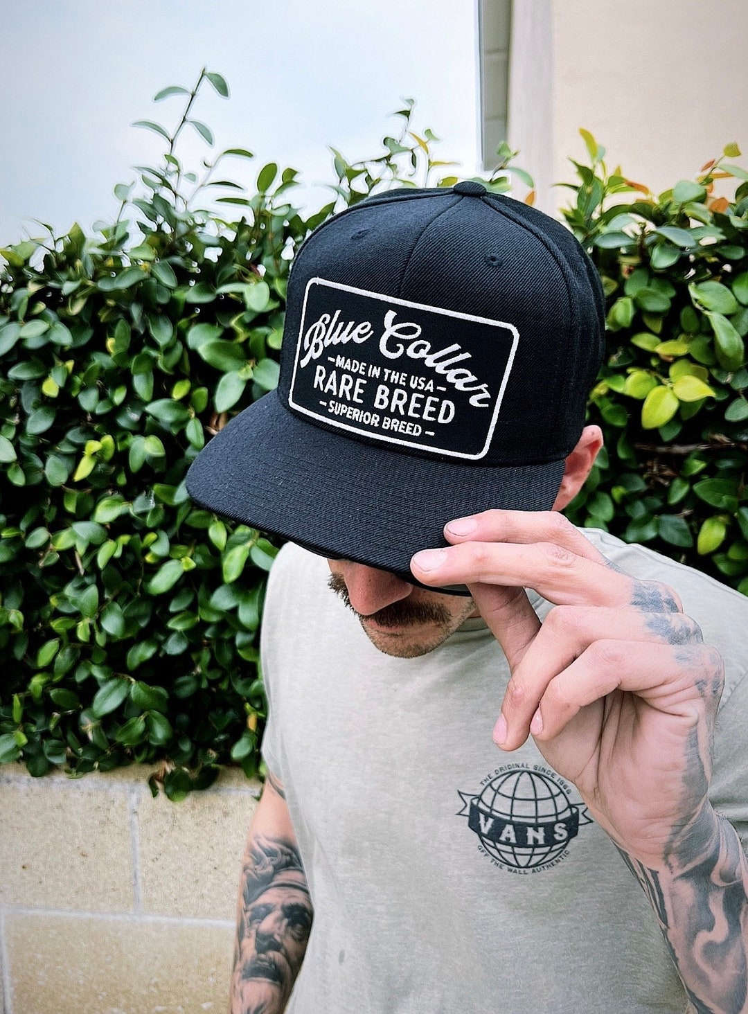 BLUE COLLAR Patch Hat (9 Colors)- Rare Breed Hat - Lineman Hat - Blue ...