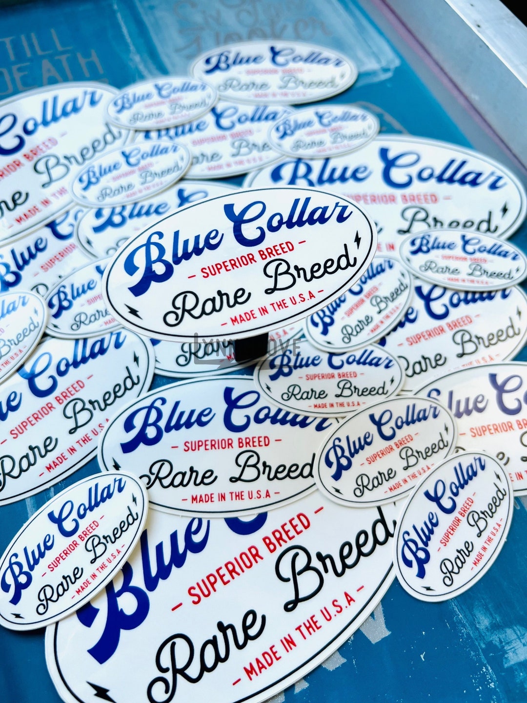 Blue Collar Sticker - Rare Breed / Superior Breed - Weatherproof Vinyl ...