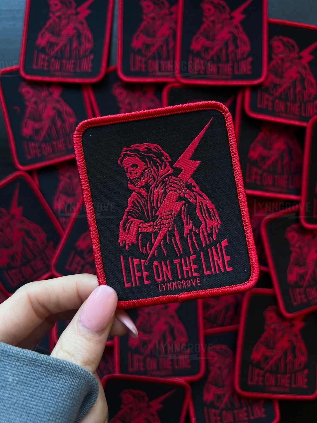 Life on the Line PATCH - LINEMAN Patch | Blue Collar Patch - Etsy