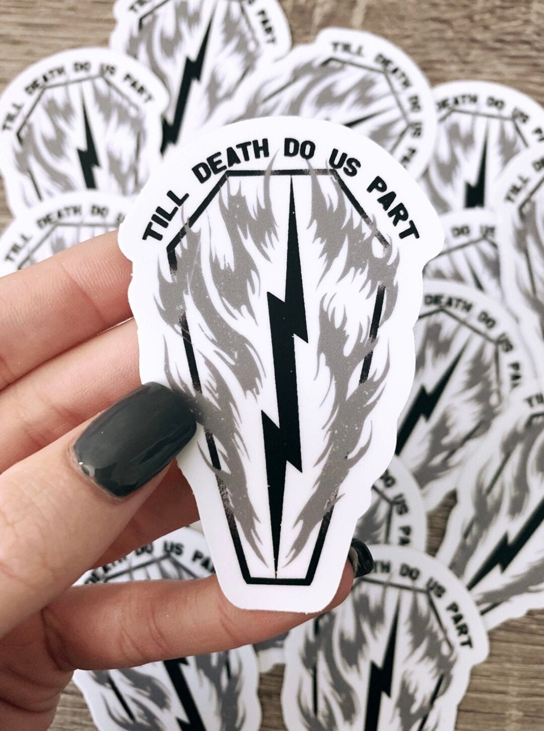 Till Death Lightning Bolt Sticker - Weatherproof Vinyl | Lineman ...