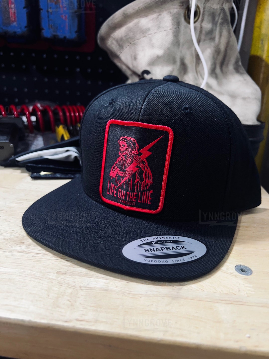 Life on the Line Hat (9 Colors) - Lineman Patches, Grim Reaper, Lineman Hat - Blue Collar Worker ...