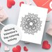 Printable Valentine Cards for School, Valentines Day Card, Flower ...
