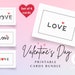 Printable Valentine Cards for School, Valentines Day Card, Simple ...