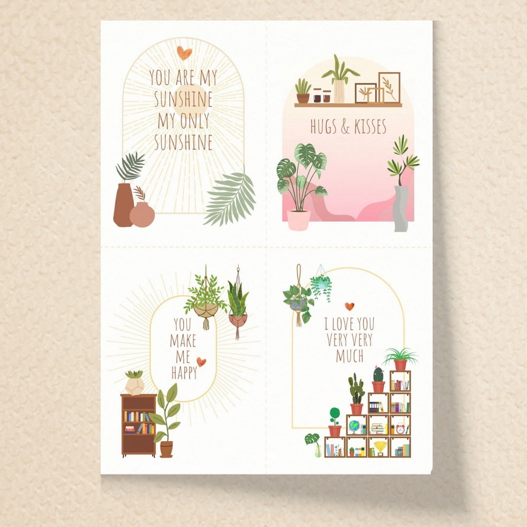 Printable Valentine Cards for School, Boho Chic Valentines Day Card ...