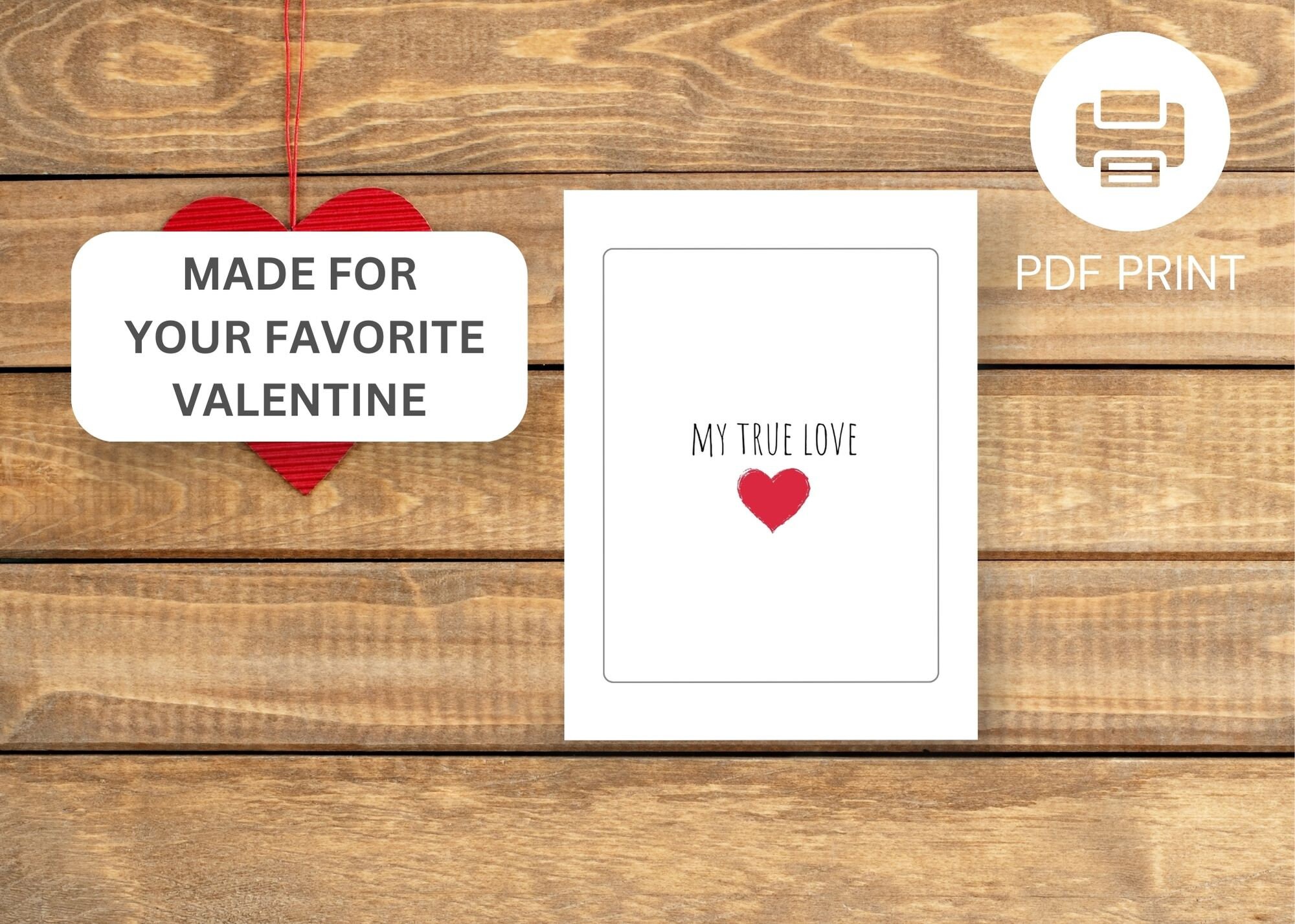 Printable Valentine Cards for School, Valentines Day Card, Simple ...