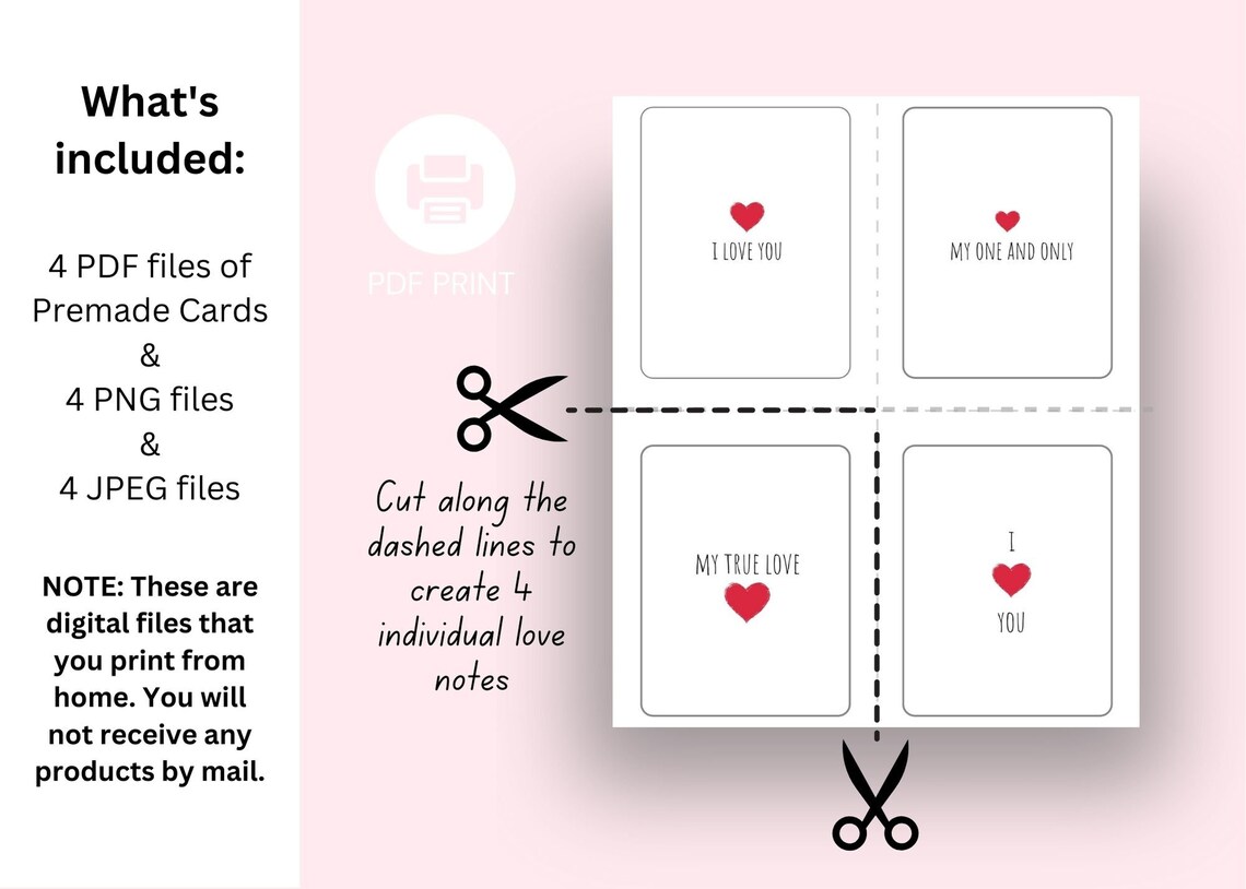 Printable Valentine Cards for School, Valentines Day Card, Simple ...
