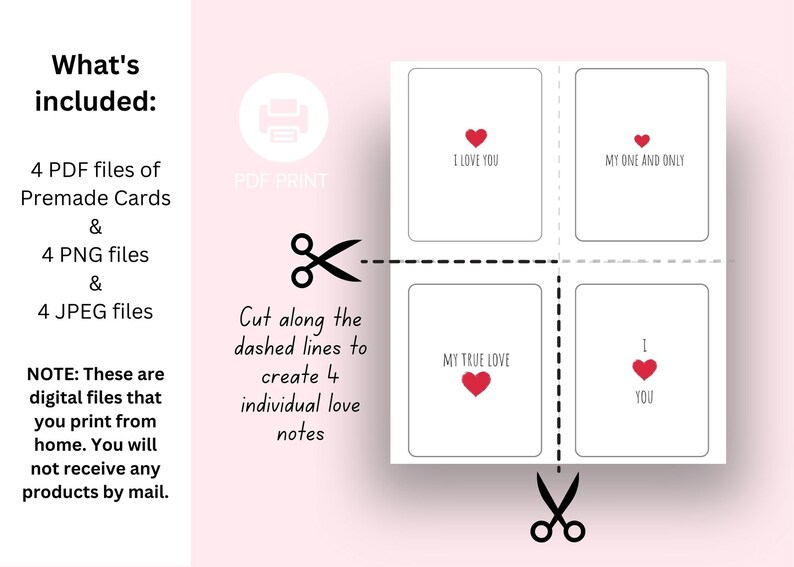 Printable Valentine Cards for School, Valentines Day Card, Simple ...