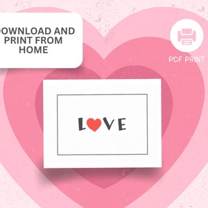 Printable Valentine Cards for School, Valentines Day Card, Simple ...