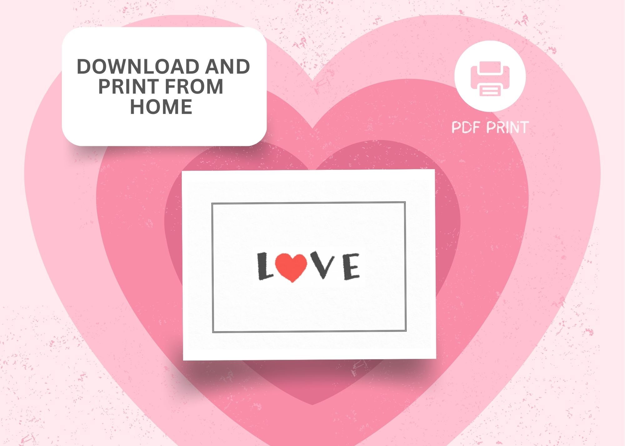 Printable Valentine Cards for School, Valentines Day Card, Simple ...