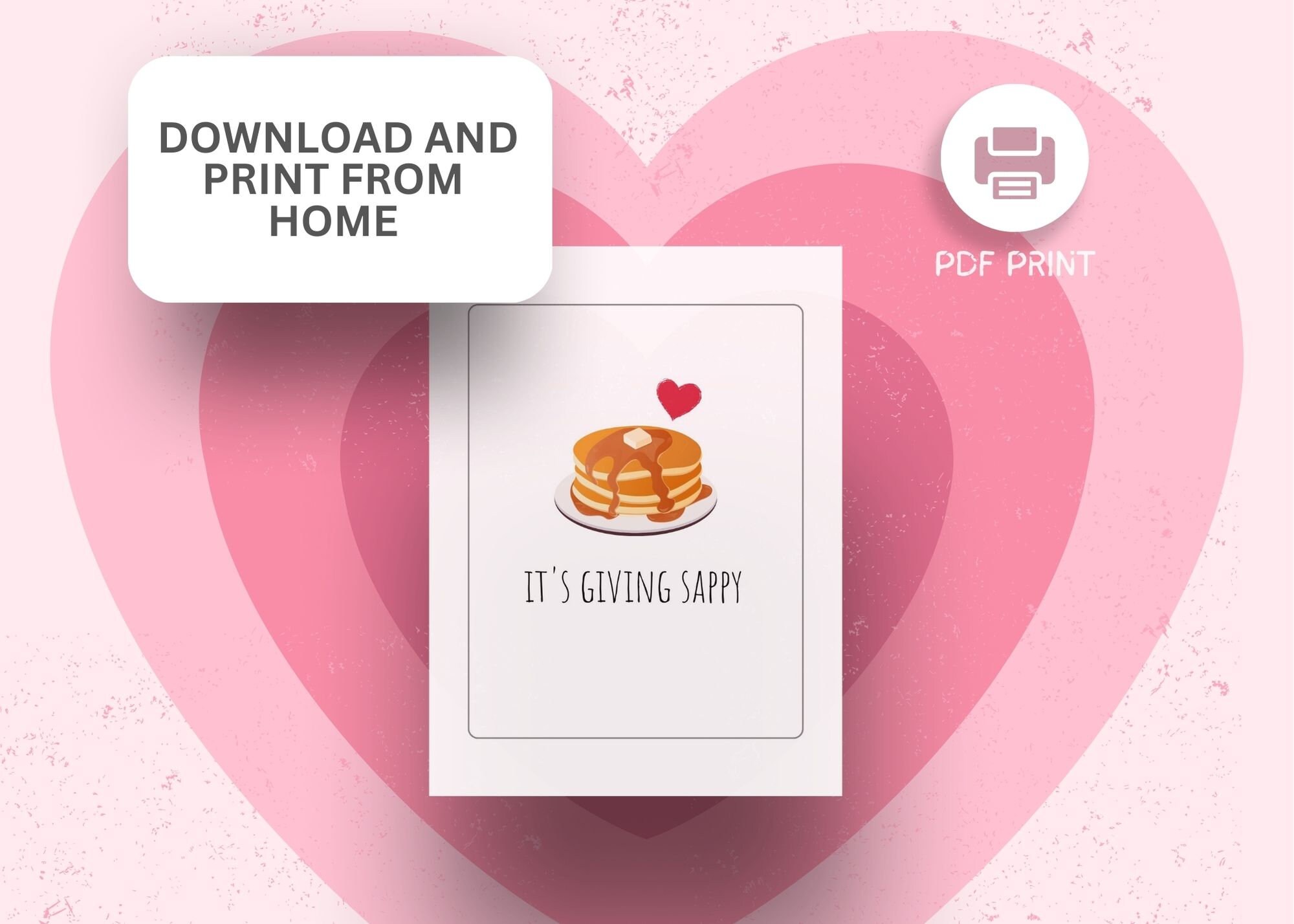 Printable Valentine Cards for School, Funny Valentines Day Card, Foodie ...