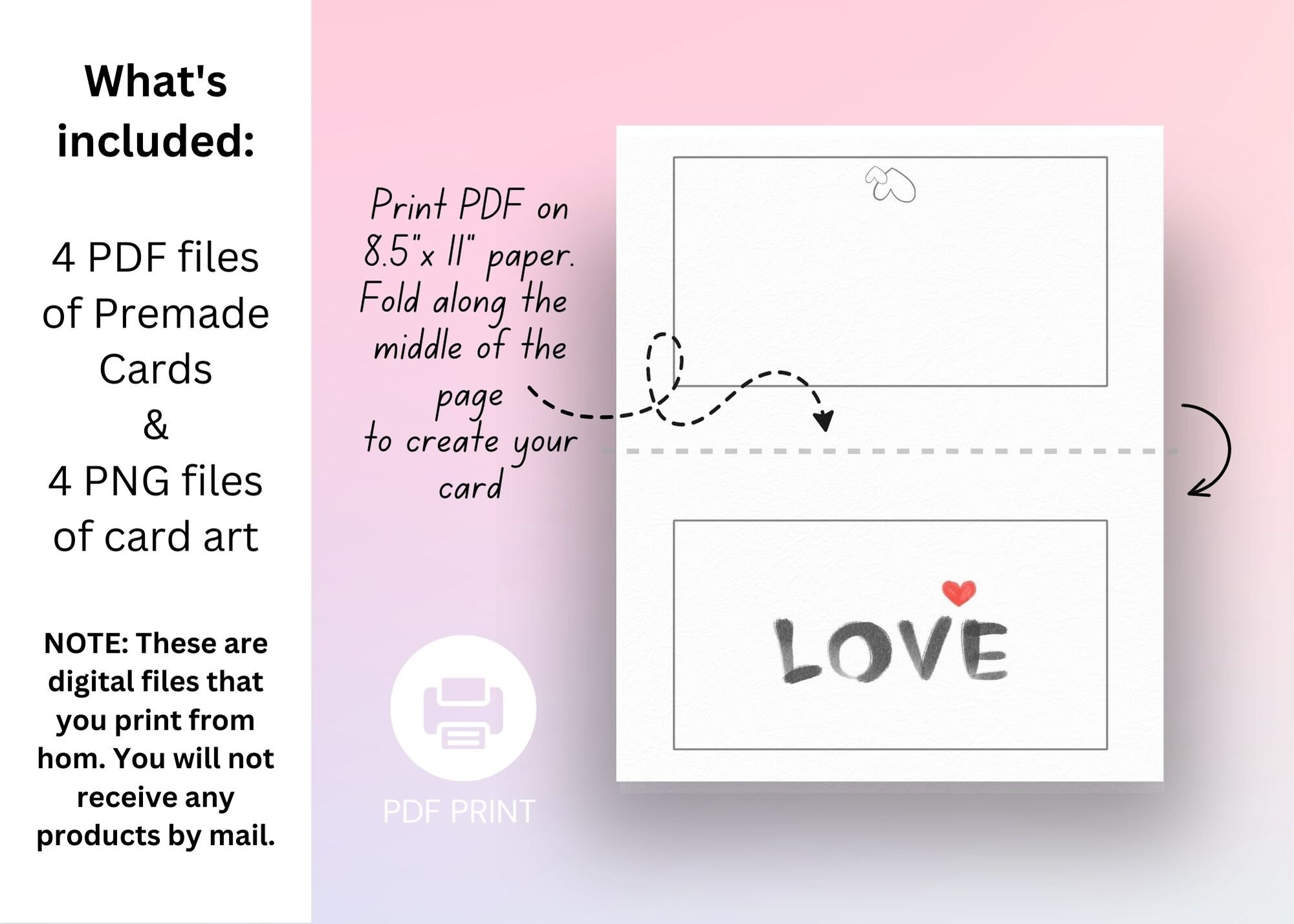 Printable Valentine Cards for School, Valentines Day Card, Simple ...