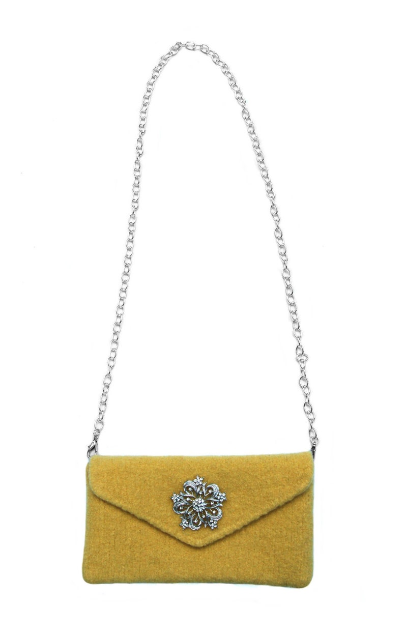 Yellow Felted Clutch Yellow Evening Bag Party Bag Gifts for - Etsy