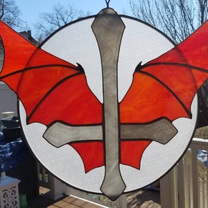 Castlevania Cross With Wings Stained Glass | Etsy