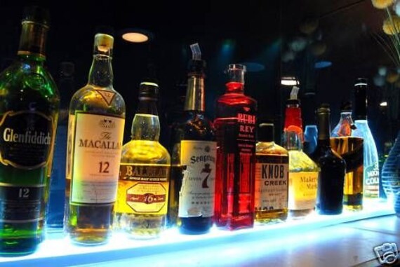 3' LED Lighted Liquor bottle shelves display bar display | Etsy