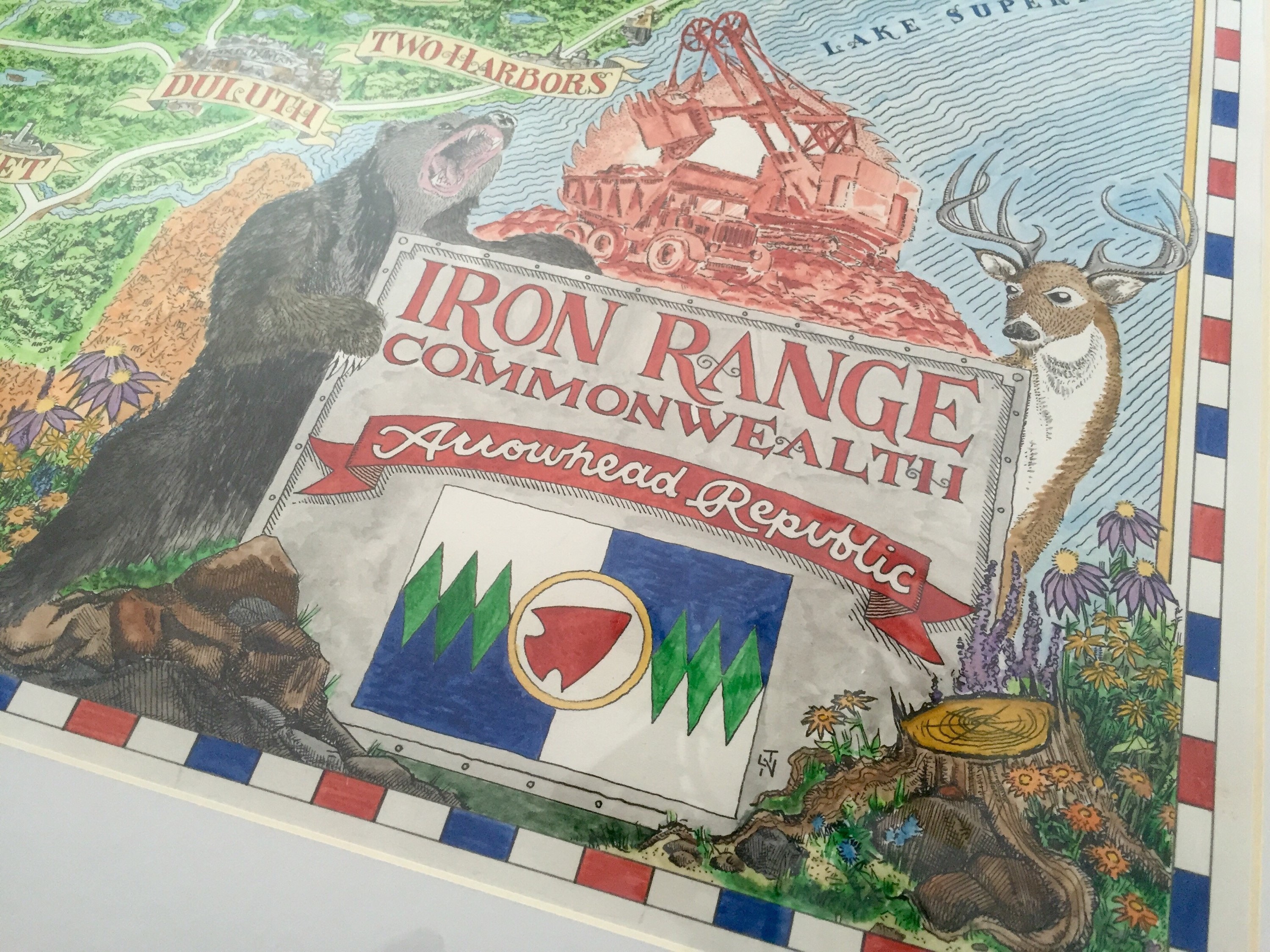 Map of the Iron Range Commonwealth: the Arrowhead Republic - Etsy