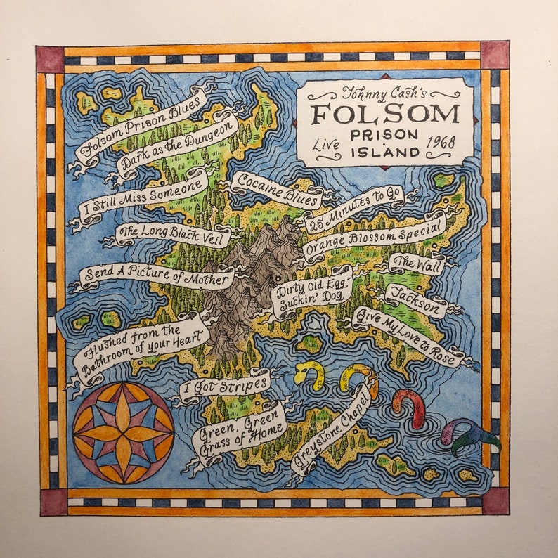 Johnny Cash’s Folsom Prison Island - Etsy
