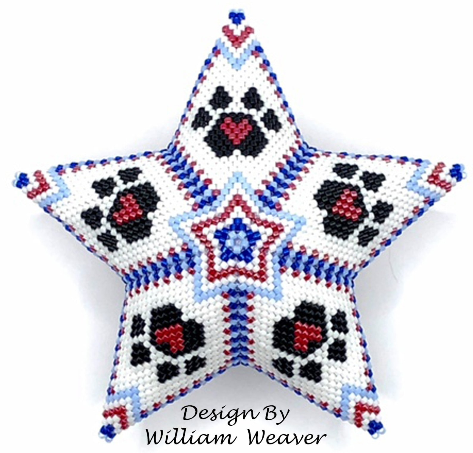 Paw Print Memories, 3D Peyote Star, Warped Square, Peyote Stitch ...