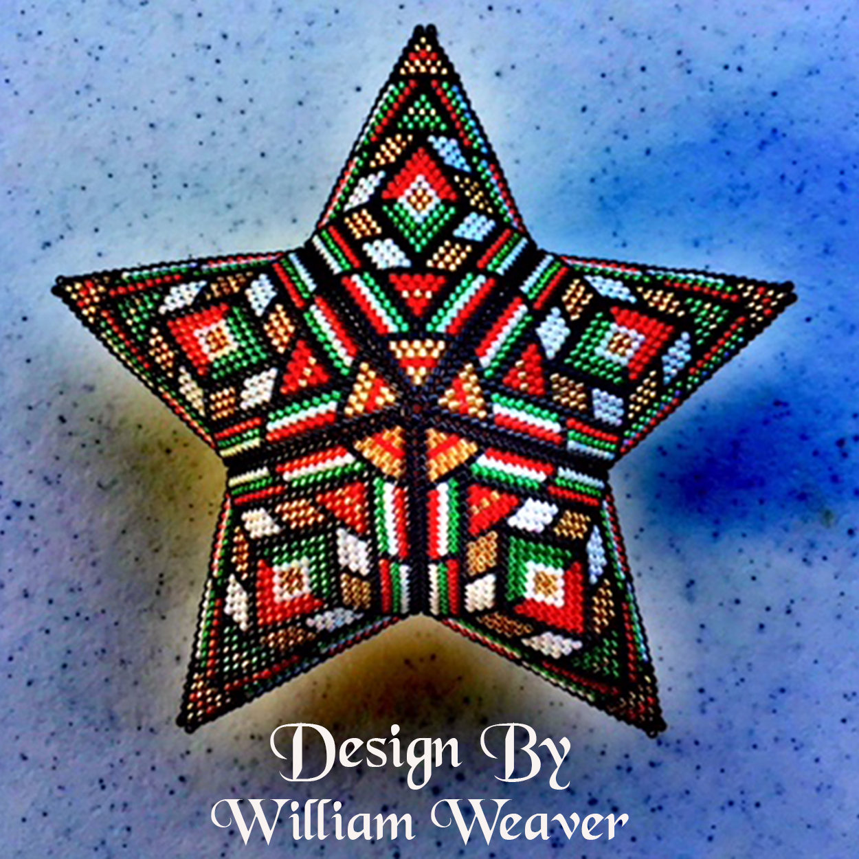Stain Glass Inspired, 3D Peyote Star, Warped Square, Peyote Stitch ...