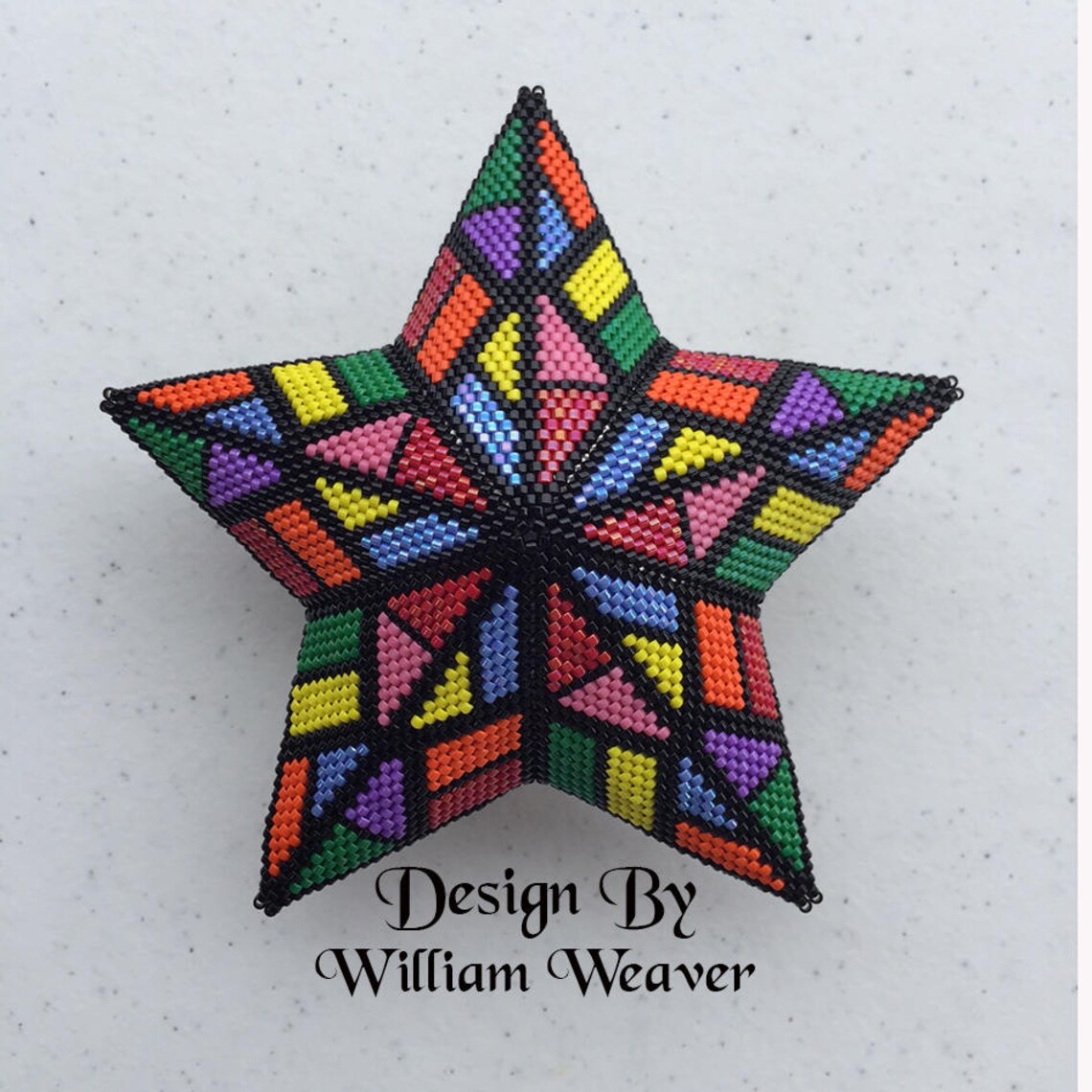 Kaleidoscope, 3D Peyote Star, Warped Square, Peyote Stitch, Peyote Star ...