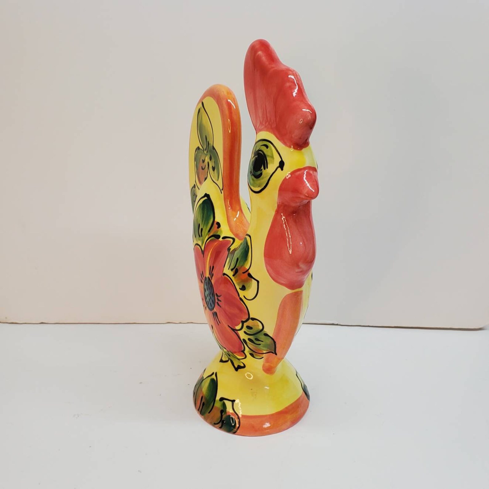 Turov Art Ceramics Hand Painted Rooster Chicken Figure Signed - Etsy