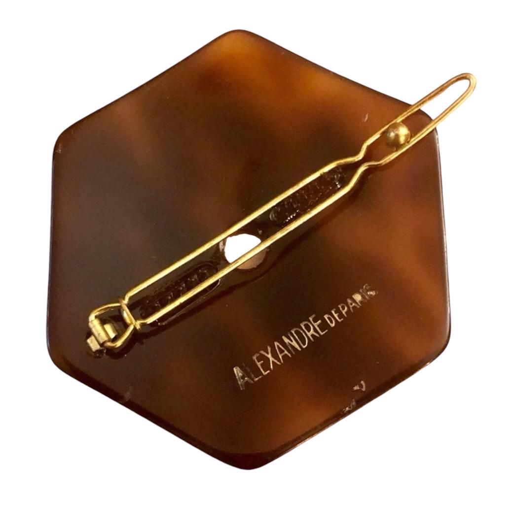 Alexandre De Paris Vintage Barrette, Brown, Vintage Hair Alexandre De Paris Vintage Barrette, Brown, Vintage Hair