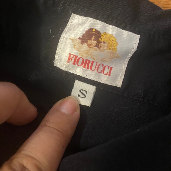 Fiorucci Vintage Safety Jeans Black Button Down Shitt… - Gem