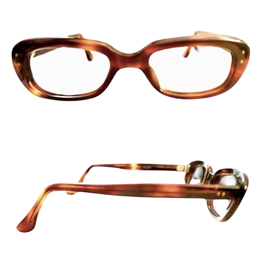 1960’s Tortoiseshell French Eyeglasses Frames, Style Flora, Artsy Thick ...