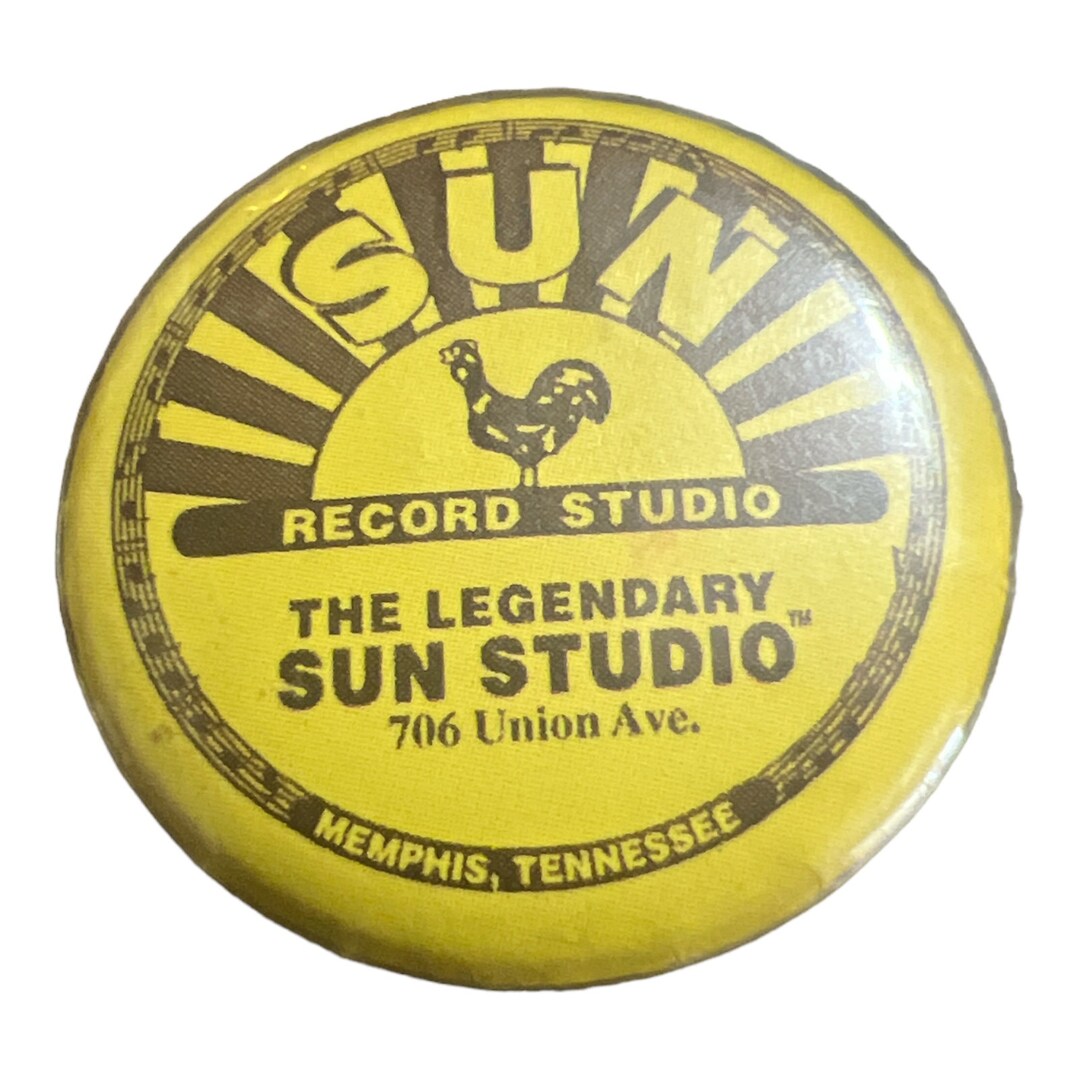 Vintage Sun Studio Yellow Pin Badge, Sun Record Studio - Etsy