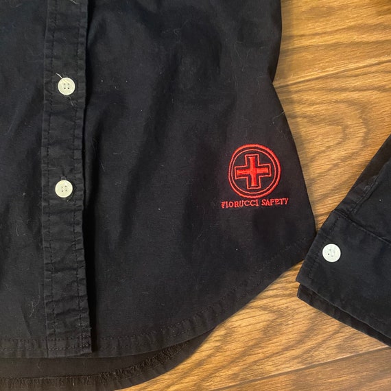 Fiorucci Vintage Safety Jeans Black Button Down Shitt… - Gem