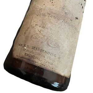 1800’s 1900’s Antique Glass Apothecary Bottle of Astringent Tonic: by ...