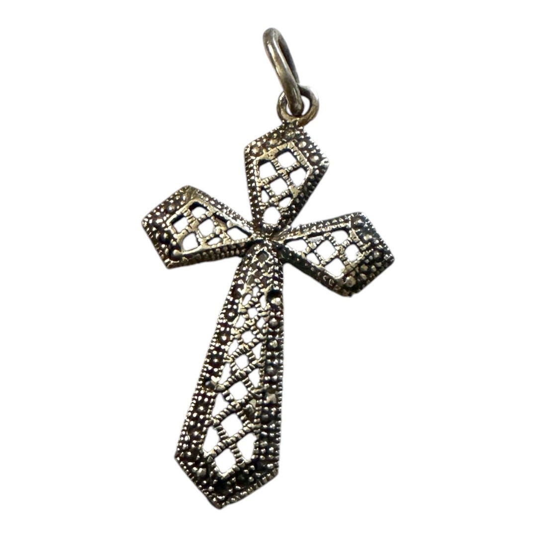 Vintage Cross Pendant in Sterling Silver Religious Jewelry, Deco ...