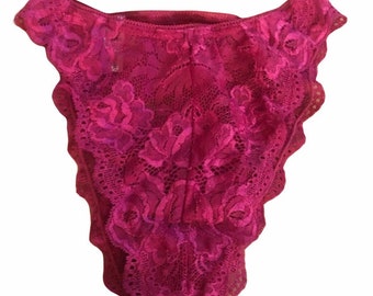 High Cut Lace Panties - Etsy
