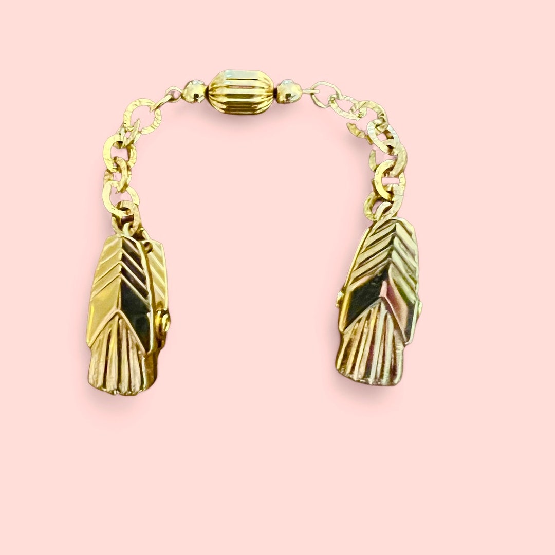 1950s Gold Chain Sweater Clip, 5.5 Long, Mid Century Sweater Clip ...