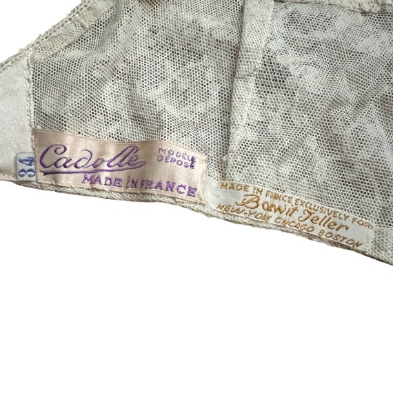 Rare Vintage CADOLLE PARIS Lace Bullet Bra made for B… - Gem