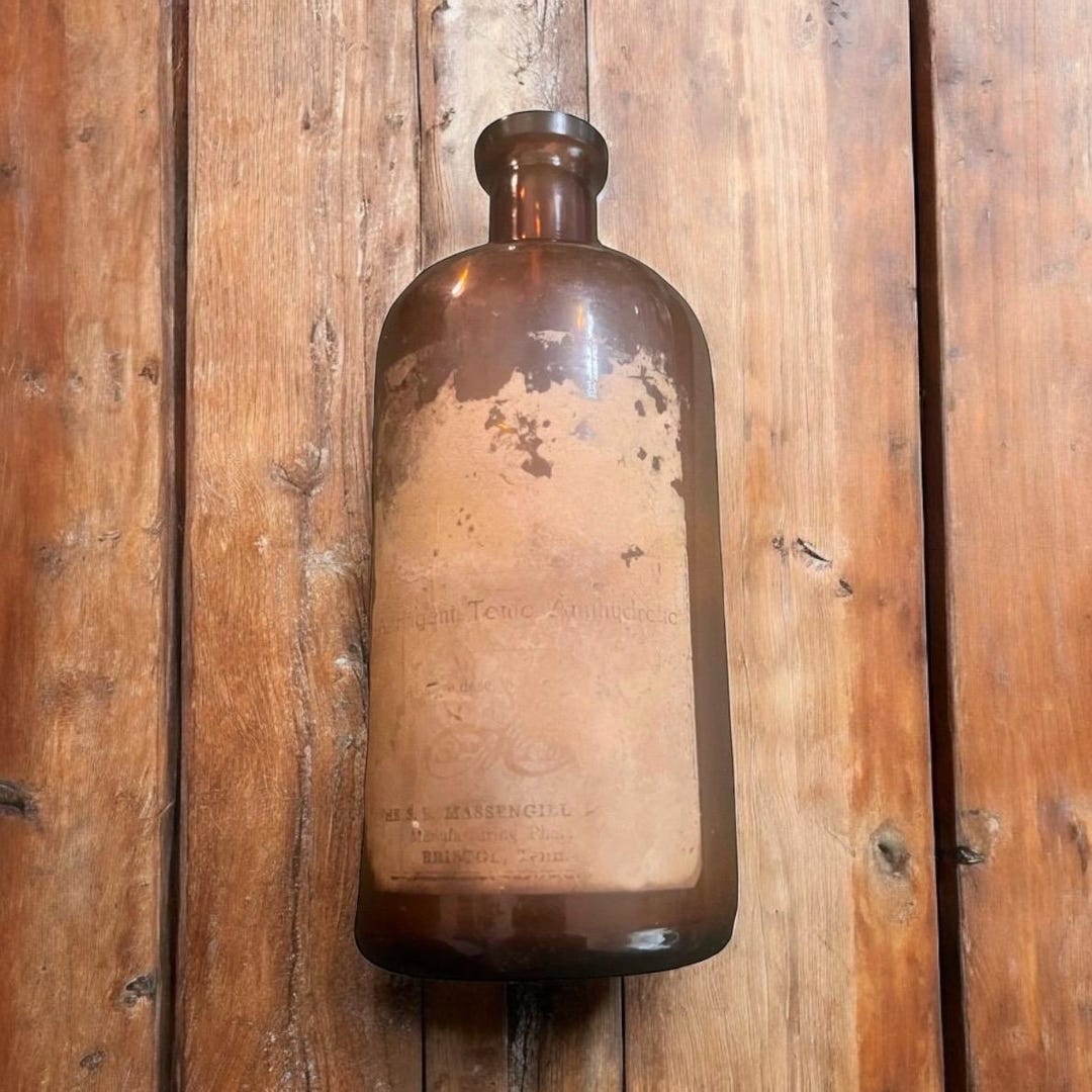 1800’s 1900’s Antique Glass Apothecary Bottle of Astringent Tonic: by ...