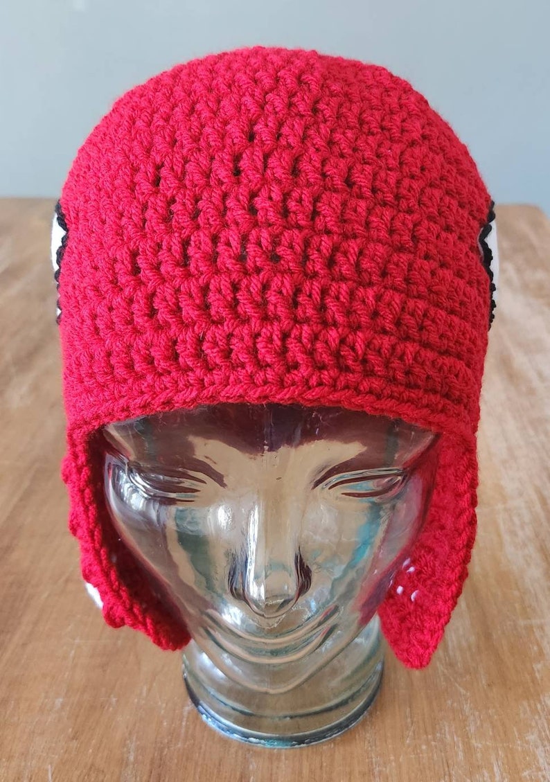 Kansas City Chiefs Inspired Football Helmet. Handmade Crochet Helmet ...