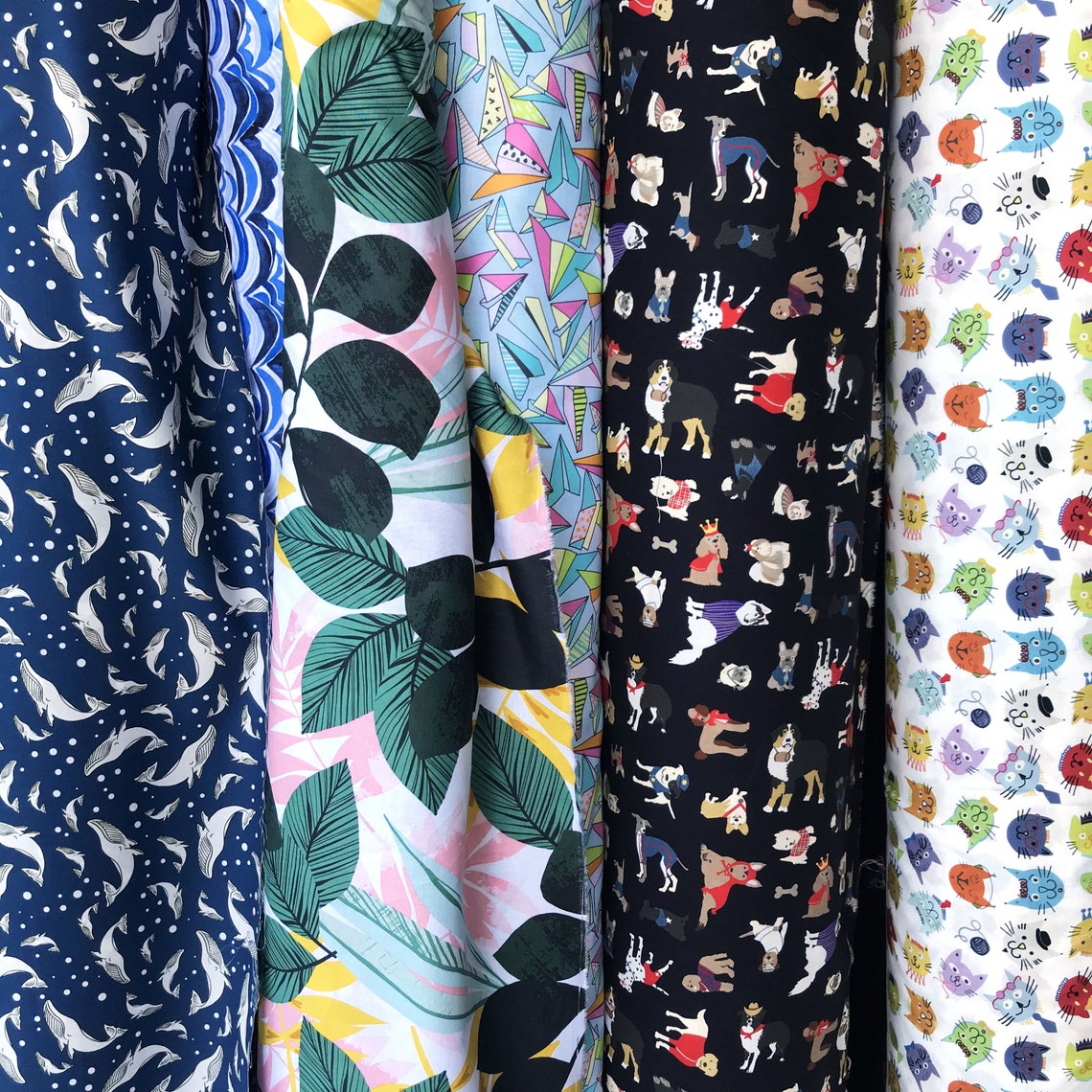 Tropical Fabric 100% Cotton Tropical Leaf Print Fabric - Etsy