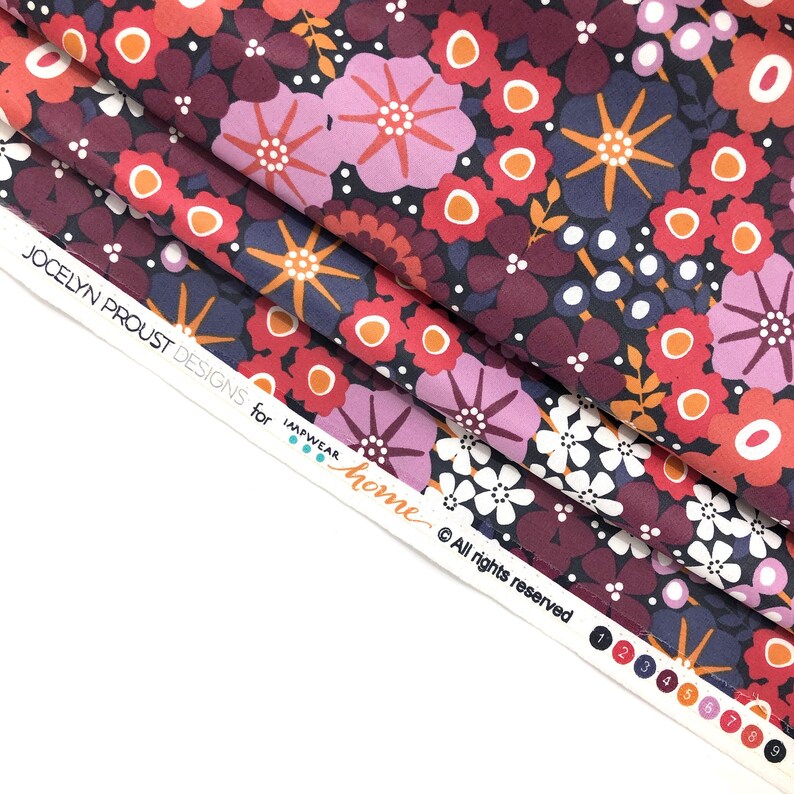 LAMINATED Cotton » Floral | Red Floral | Oil Cloth by the 1/2 Yard ...