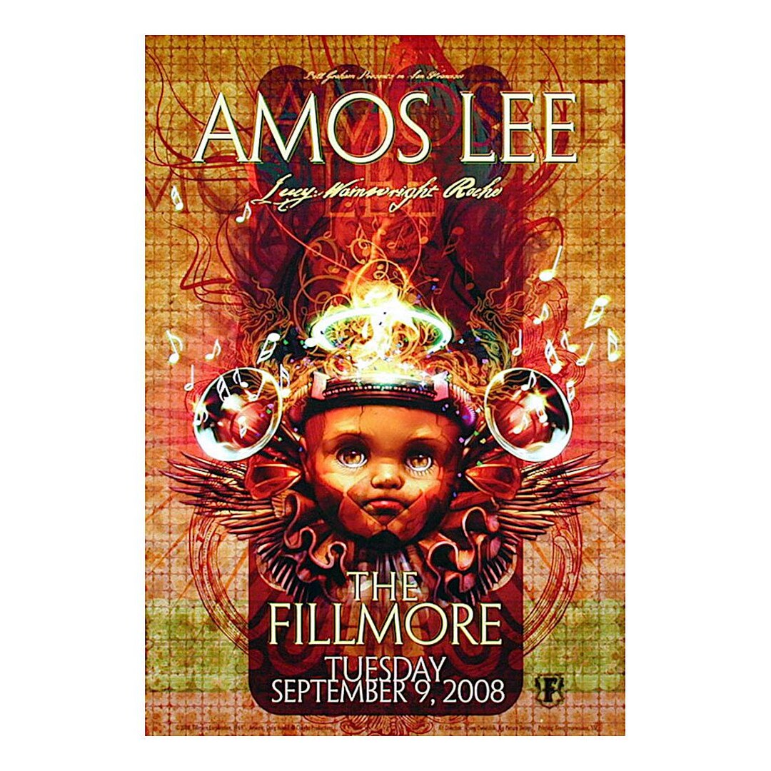 Amos Lee - 2008 Fillmore Concert Poster - Etsy
