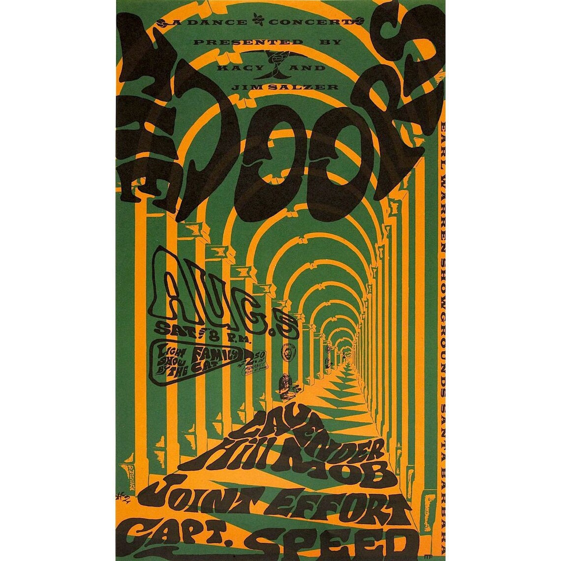 The Doors - 1967 Jim Salzer Concert Poster - Etsy