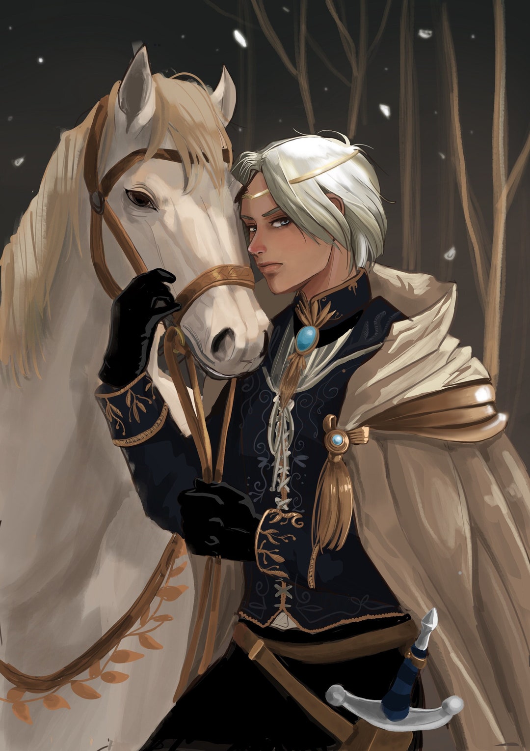 Laurent of Vere - Captive Prince Fan Art - Fantasy Books - Etsy
