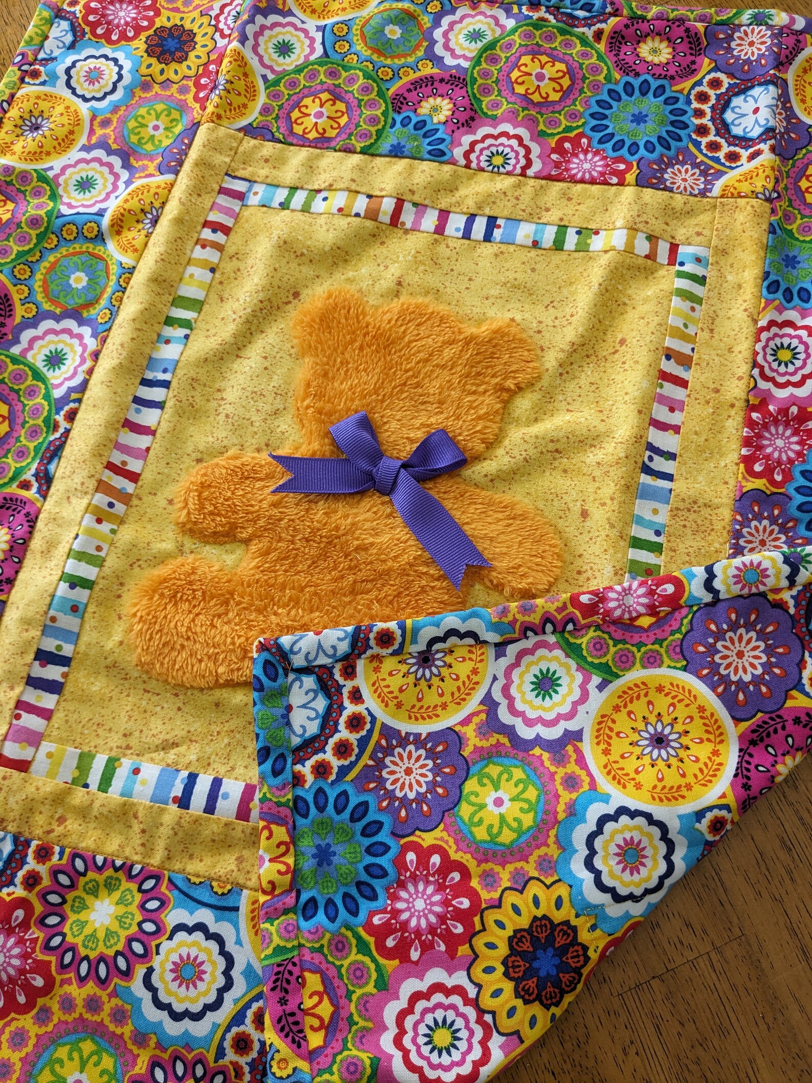 Teddy Bear Doll Quilt - Etsy
