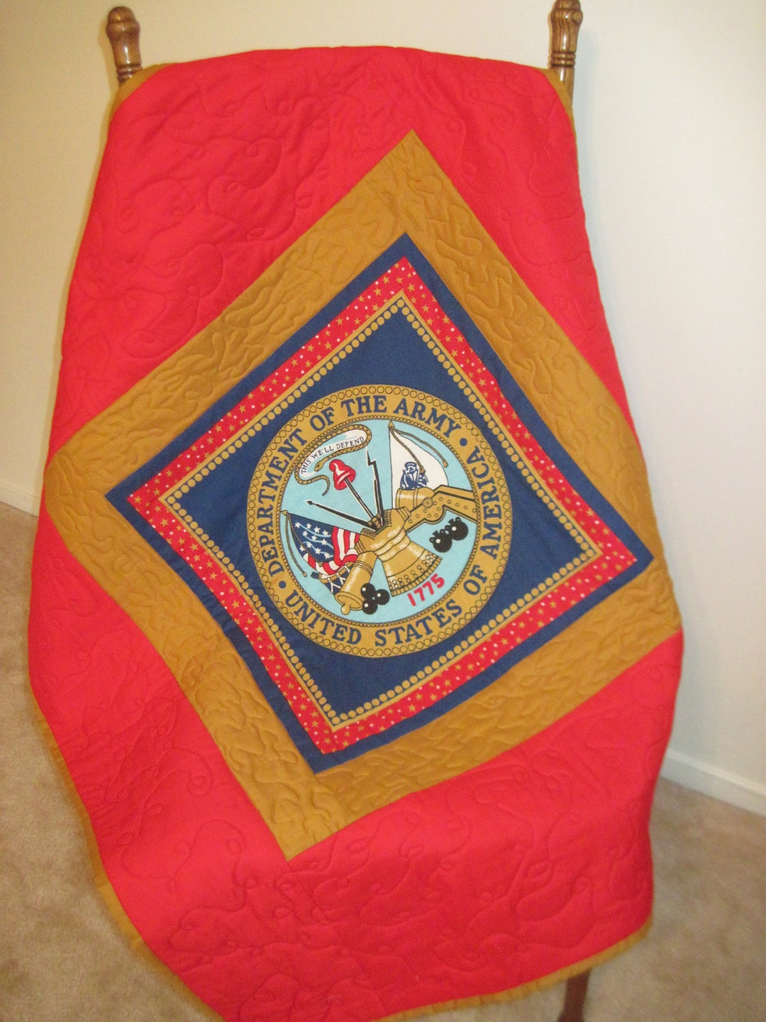 United States Army Lap Quilt - Etsy