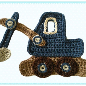 Excavator and Car Pattern Crochet Appliques - Etsy