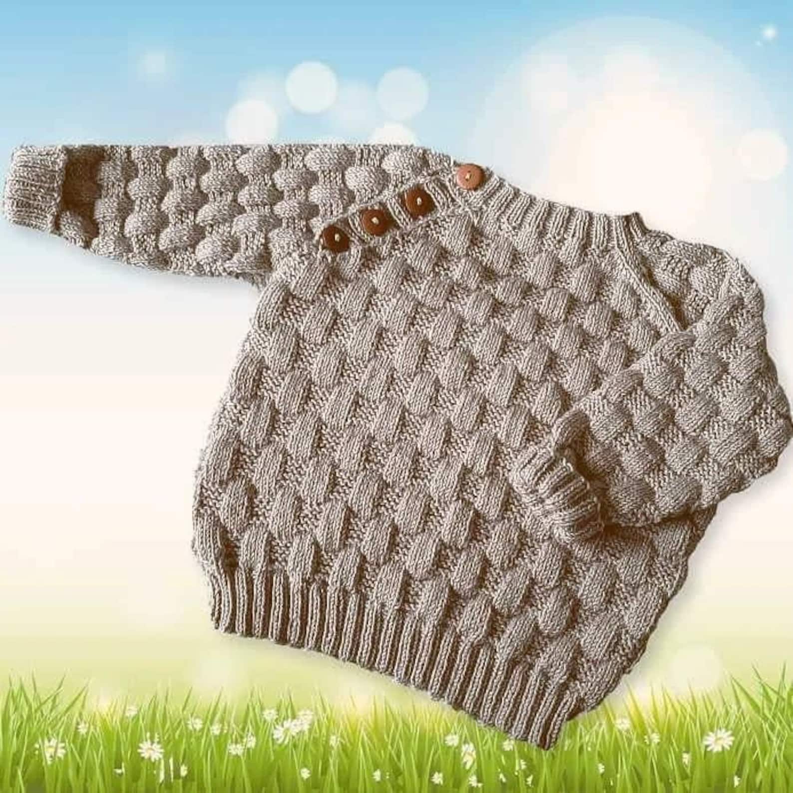 Jumper Knitting Pattern Baby Sweater 2 Sizes | Etsy