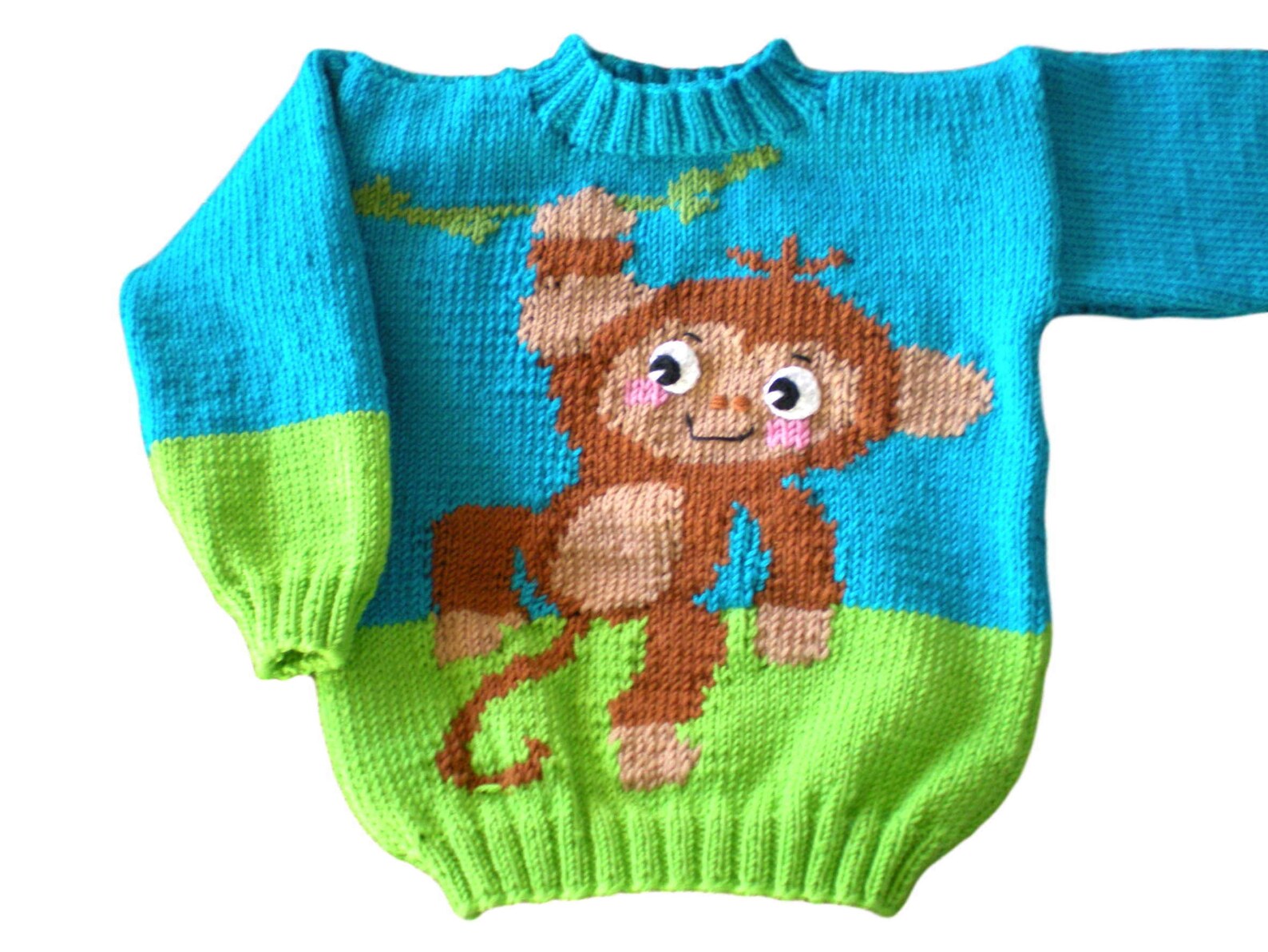 Knitting Pattern, Jumper, Sweater, Wild Animals - Monkey - 2 Sizes - Etsy