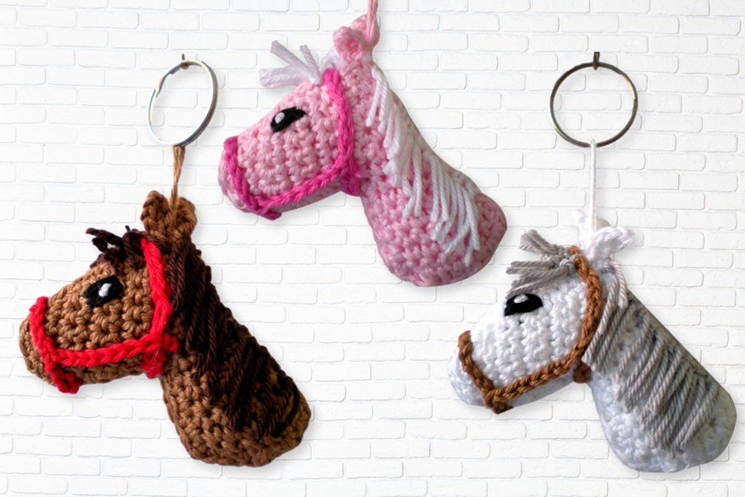 Crochet Horse Keychain Pattern, Car Key Pendant (PDF Pattern) - Etsy