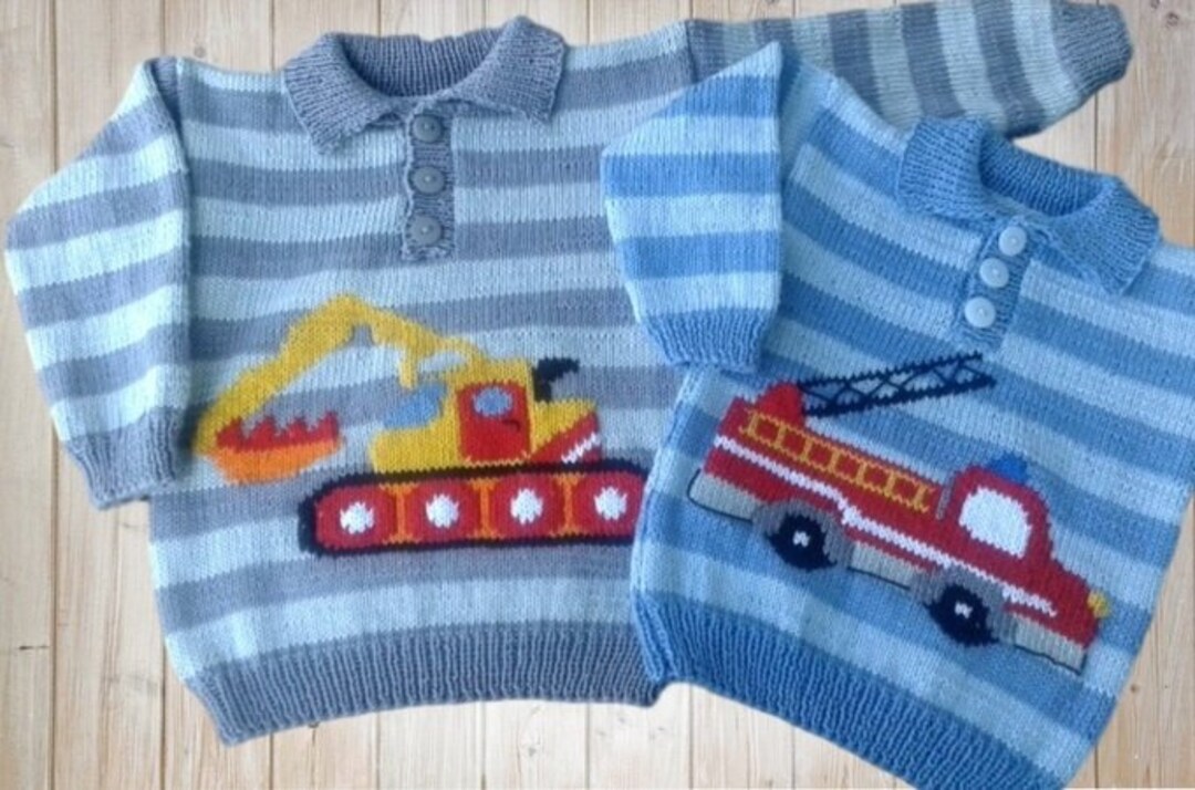 Sweater in 2 Sizes - 2 Motifs - Knitting Pattern - Etsy