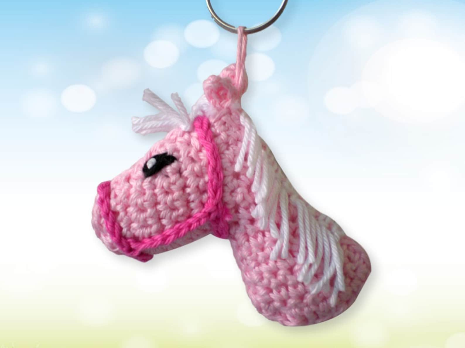Pendant, Keychain Crochet Horse, Car Key Pendant, Keychain Charm ...